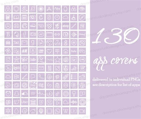 Iphone Ios App Icon Pastel Purple Pack White App Icons Aesthetic Iphone Homescreen Lilac