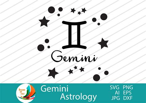 Gemini Star Sign Svg Astrology Zodiac Svg Zodiac Signs Svg Cricut
