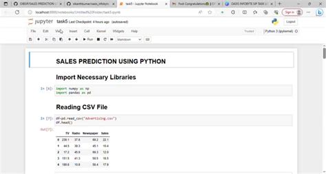 Sikanthkumar C On Linkedin Task05 Oasisinfobyte Oibsip Internship