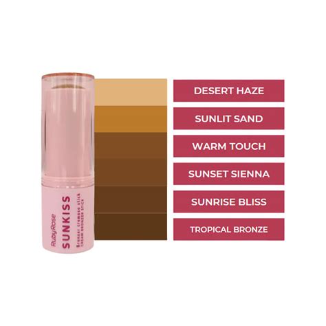 Bronzer Cremoso Stick Sunkiss Ruby Rose Hb M200 Atacado Box 36un
