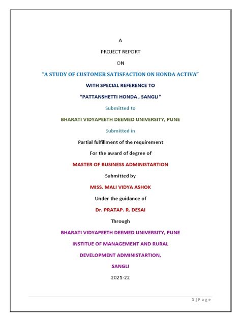 Rm Mini Project Pdf Customer Satisfaction Sampling Statistics
