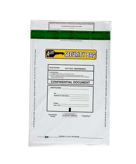 Secure Tamper Evident Bags Alert Security Products