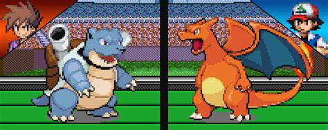 Ash Ketchum Vs Gary Oak By Beewinter55 On Deviantart
