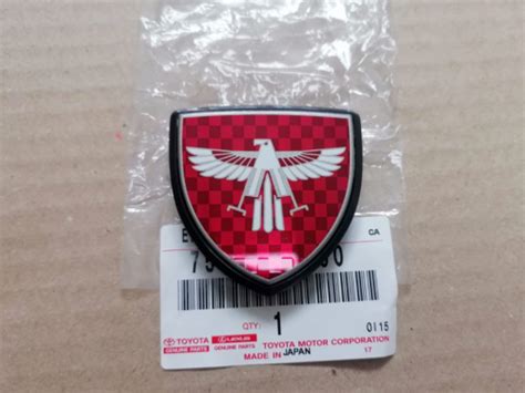 Toyota 1985 1989 Mr2 Aw11 Front Hood Eagle Emblem Red Badge Mk1 Genuine