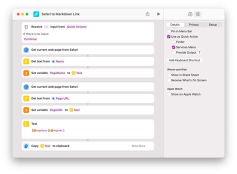 Creating Apple Shortcuts For Markdown Genspark
