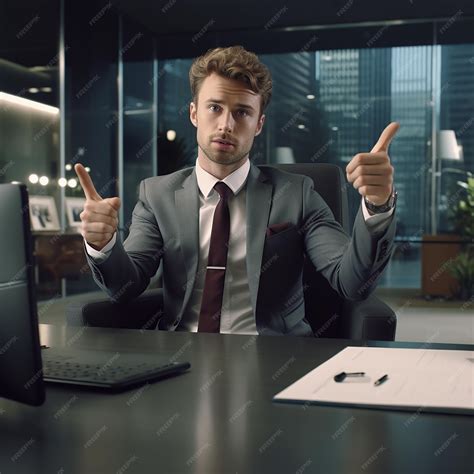 Premium Photo Professional Male Investment Banker In Modern Corporate