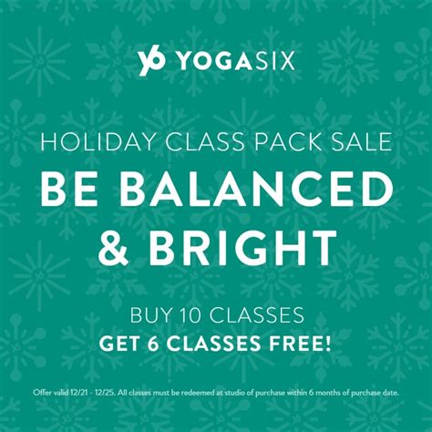 Holiday Class Pack Sale At Yogasix Downtown Oak Park