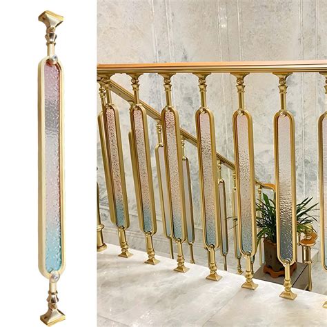 Bbhw Stair Balusters Staircase Metal Baluster With Tempered Glass Homevillahallway Stairs
