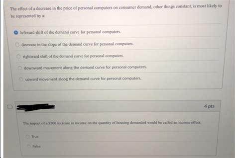 Solved The Effecet Of A Decrease In The Price Of Personal