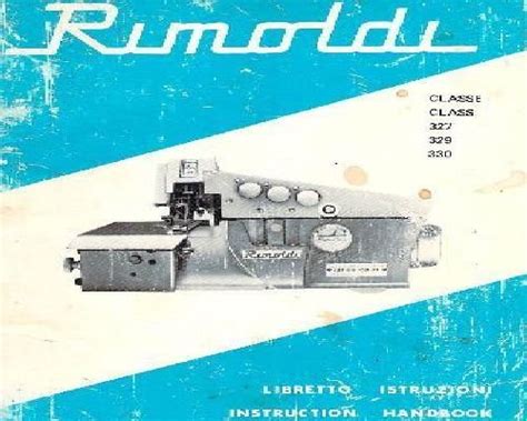 Rimoldi Class 327 329 And 330 Industrial Serger Overlocker Instructions