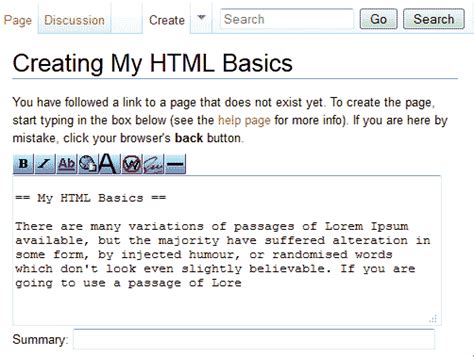 how to create pages in mediawiki inmotion hosting