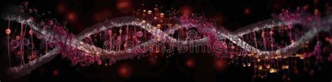 Gene With Maroon Matrix Style Background Panoramic Banner Generative