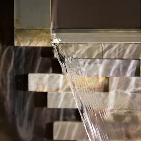 Dante Zinc And Stone Water Feature With Basin And Lights