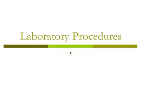 Ppt Laboratory Procedures Powerpoint Presentation Free Download Id 528287