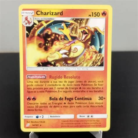 Carta Pokémon Original Charizard 14181 Shopee Brasil