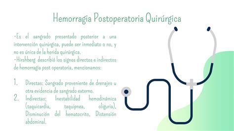 Hemorragia Postoperatoria Quirúrgica Ppt