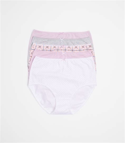 5 Pack Cotton Elastane Full Briefs Target Australia