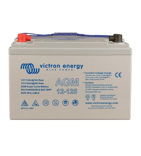 Victron Energy 12v125ah Agm Super Cycle Battery M8 Bat412112081