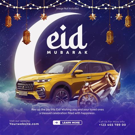 Premium Psd Eid Special Automotive Rent A Car Sale Discount Offer Social Media Post Design