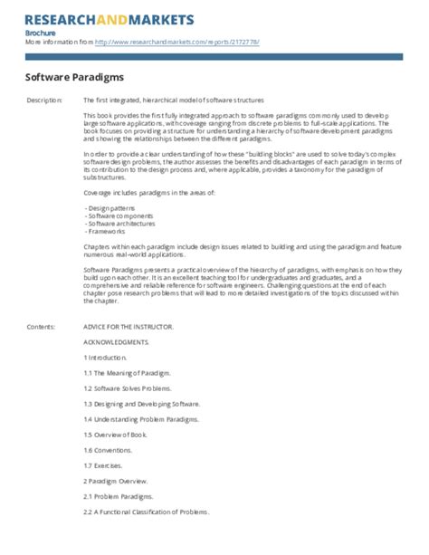 Pdf Software Paradigms