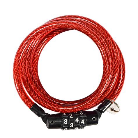 Kryptonite 4 Keeper 712 Combo Cable Red 004929 Four Foot Cable Length
