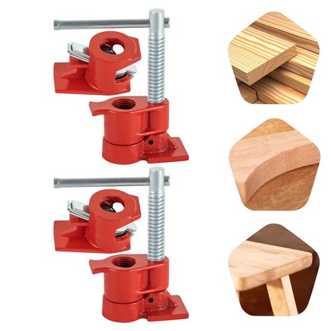 2 Set 12 Wood Gluing Pipe Clamps Heavy Duty Pipe Clamp Fixture Set