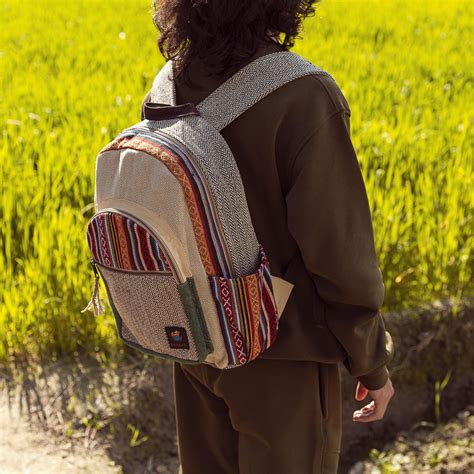 Buddhaland Co Large Hemp Backpack Tradition And Durable