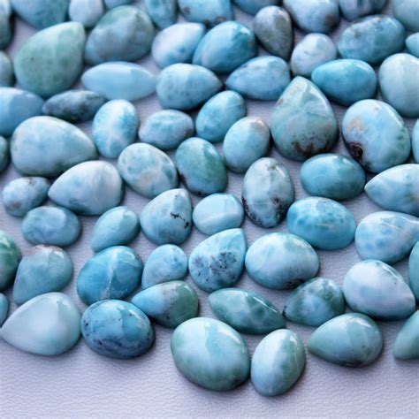 Larimar Gemstone Natural Larimar Cabochon Wholesale Lot Of Larimar