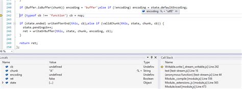 Locals In Debugger Arent Displayed Properly · Issue 1242 · Microsoftnodejstools · Github