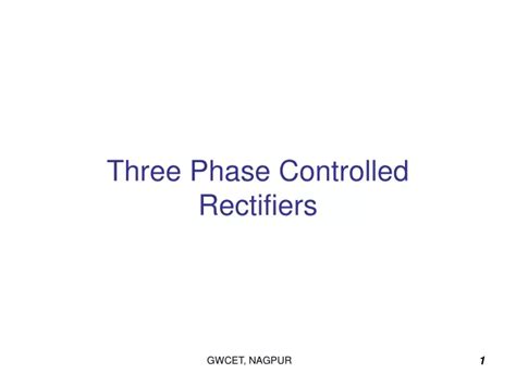Ppt Three Phase Controlled Rectifiers Powerpoint Presentation Free