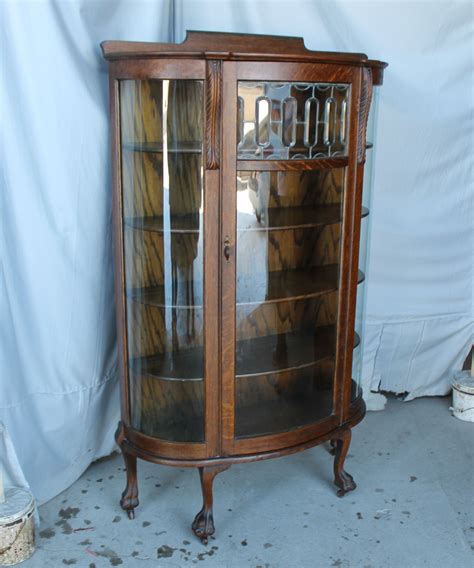 Curved Glass Curio Cabinet Value Cabinets Matttroy