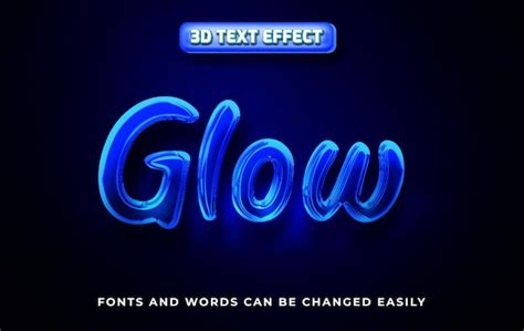 Premium Vector Glow Blue Neon Editable Text Effect Style