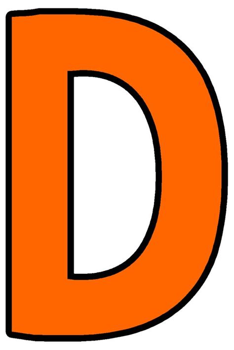 Buchstabe D Orange Und Schwarz
