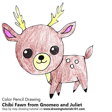 How To Draw Chibi Fawn From Gnomeo And Juliet Chibi Characters Step