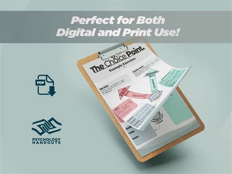 New The Choice Point Acceptance And Commitment Therapy Handouts