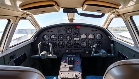 Airplane Cockpit Interior Aviation Technology Flight Deck And Aircraft Controls Generative Ai