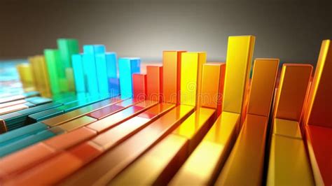 Analysis Business Colorful Shiny Bar Graph Stock Illustrations 100