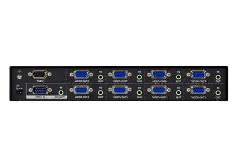 8 Port Vgaaudio Splitter 450mhz Vs0108 Aten Video Splitters