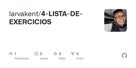 GitHub Larvakent LISTA DE EXERCICIOS