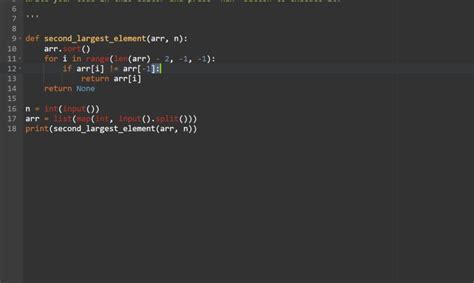 How To Find The Second Largest Element In Python Pallavi Hemmanuru