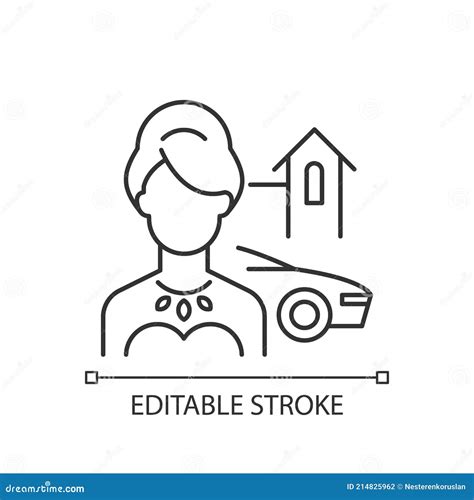 Upper Class Linear Icon Vector Illustration 214825962