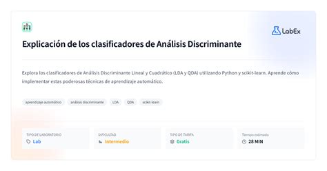Explicación De Los Clasificadores De Análisis Discriminante Labex