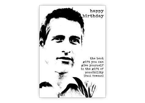 Classic Movie Birthday Card Paul Newman Personalise It Choice Of