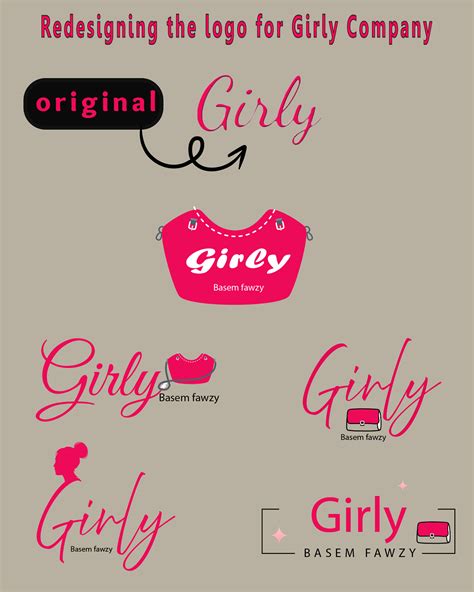 Redesigning The Logo For Girly Company Behance