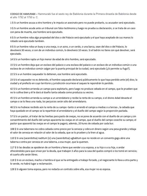 Codigo De Hamurabi Seleccion Pdf
