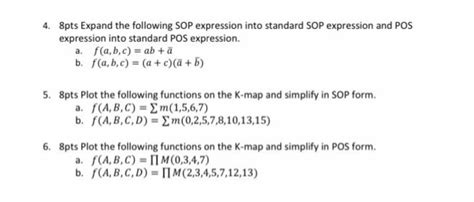 Solved 1 4pts Rewrite The Following Boolean Functions In