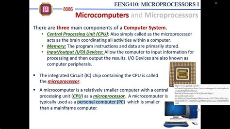 المعالجات الدقيقة المحاضرة الثانية Microcomputers Youtube
