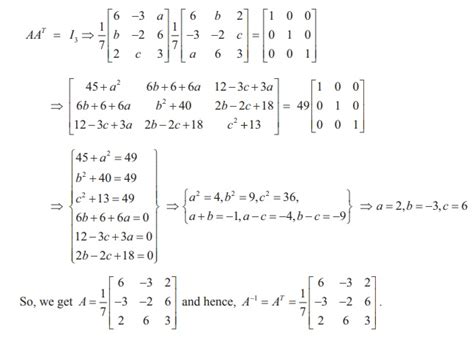 Application Of Matrices To Geometry Definition Theorem Formulas