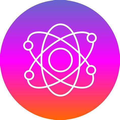 Atomic Line Gradient Circle Icon 43540980 Vector Art At Vecteezy