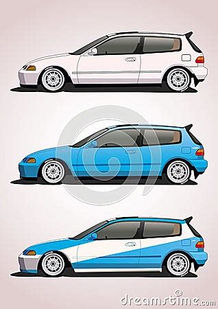 Set Of Hatchback Models Side View Vector Illustration 237192696